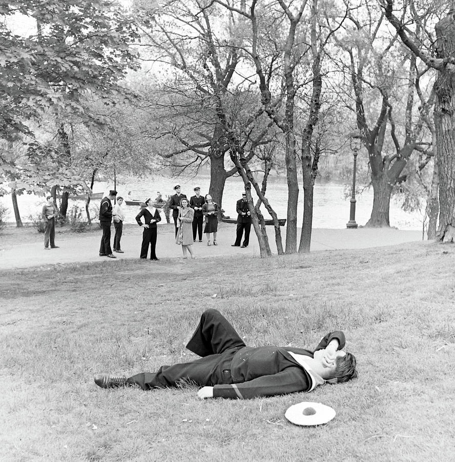 Napping in Central Park Digital Art by Peter Stackpole - Fine Art America