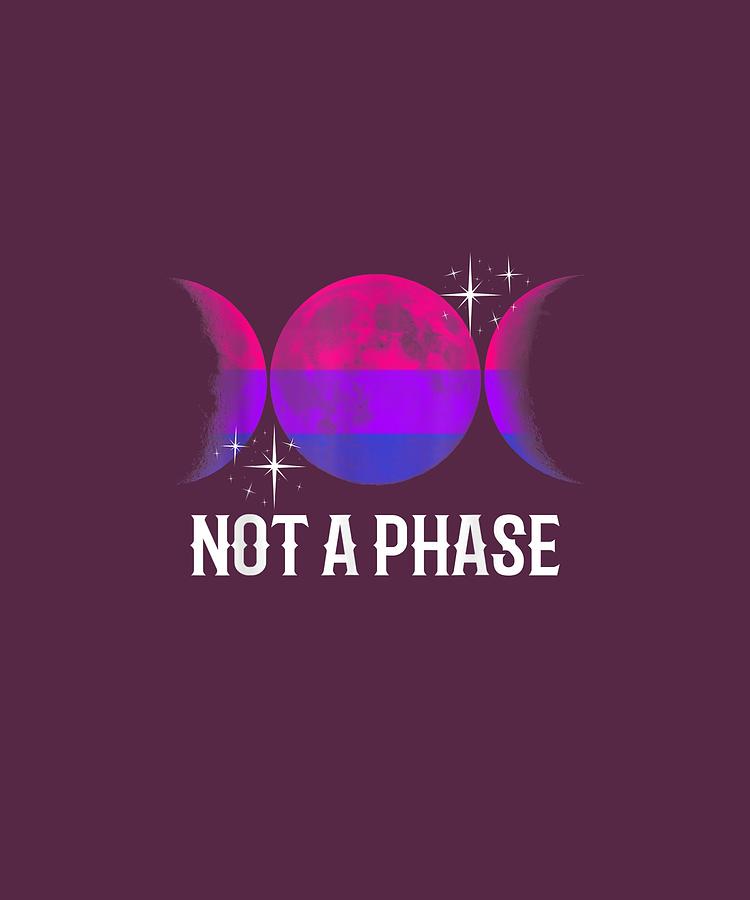 Not A Phase Bisexual Flag Shirt Lgbt Bi Gay Pride Moon Ts T Shirt