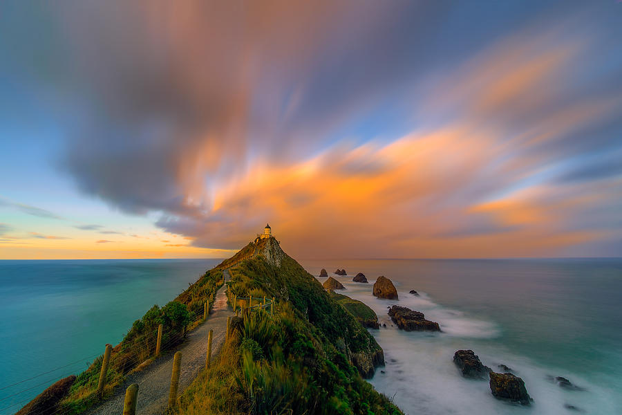 Nugget Point Lighthouse Photograph by Hua Zhu