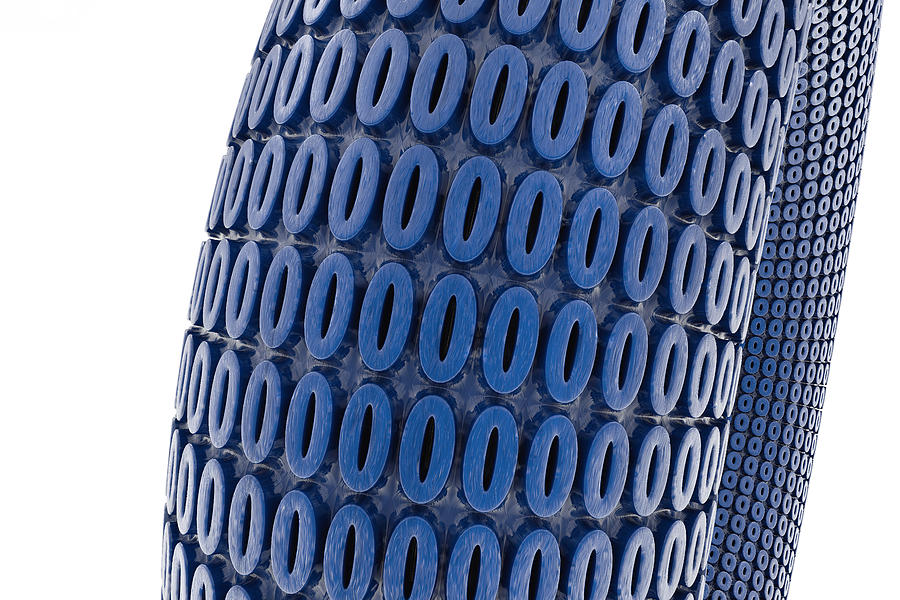 Number Zero blue repeated pattern - 3d Illustration Digital Art by Xt ...