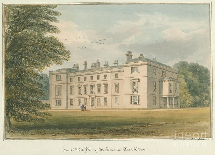Oxfordshire - Henley Upon Thames- Park Place House, 1826 Painting by John Buckler - Fine Art America