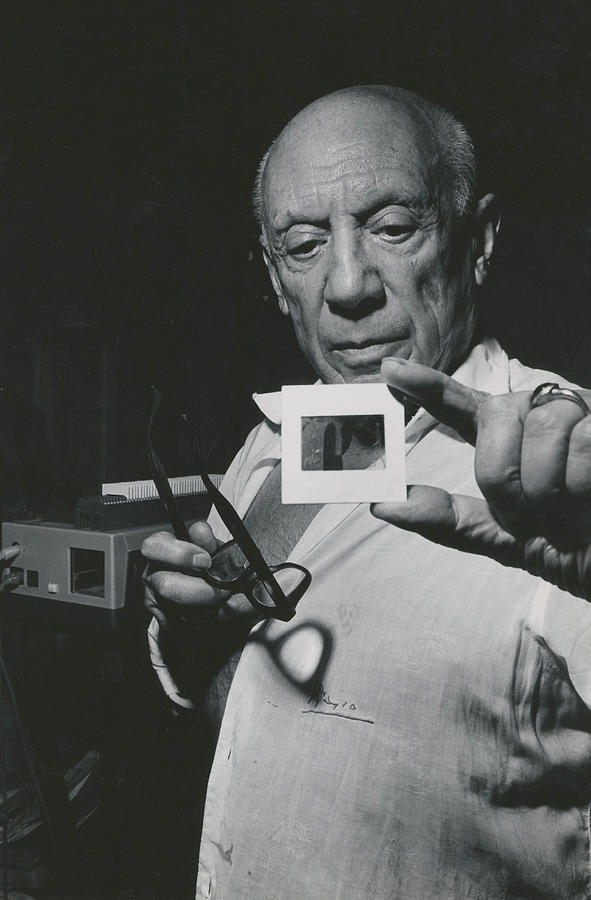 Pablo Picasso Viewing A Slide Digital Art by Gjon Mili - Fine Art America