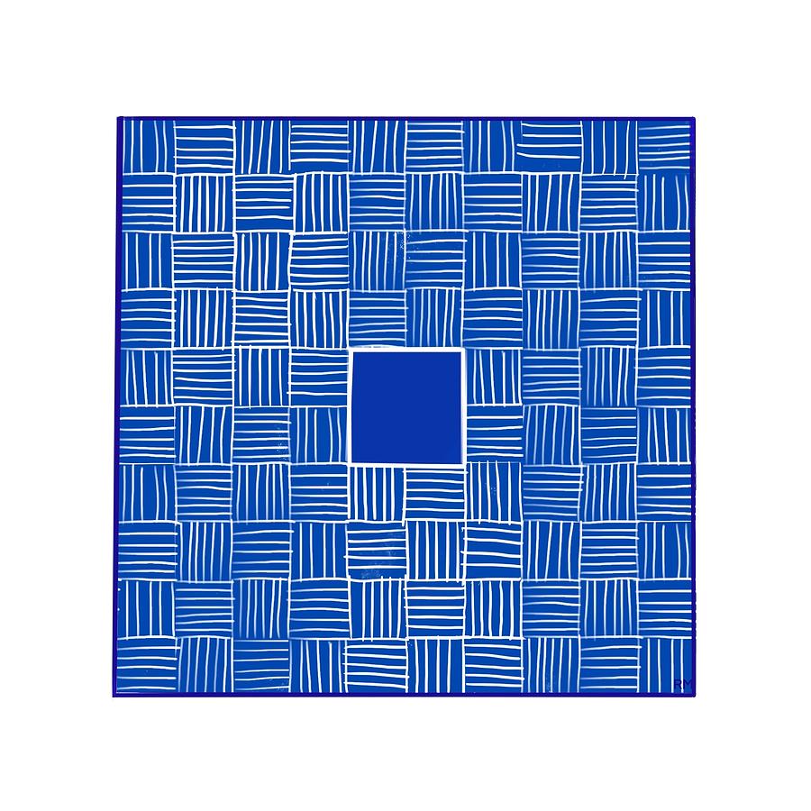 Blue Hatch 1 Digital Art by Ry M - Fine Art America