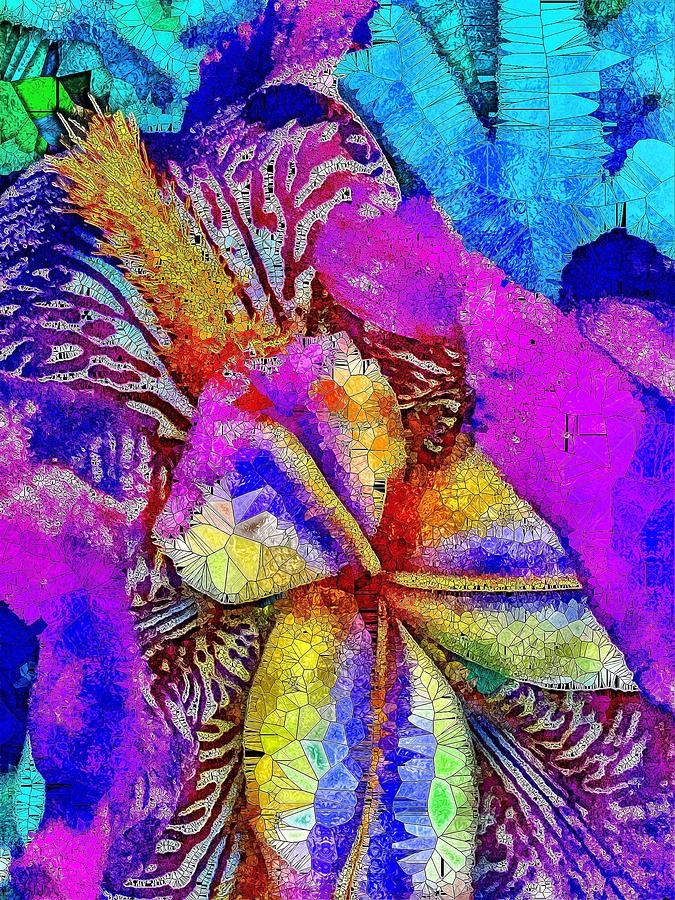 Patterned Iris Abstract Digital Art by Mo Barton - Fine Art America