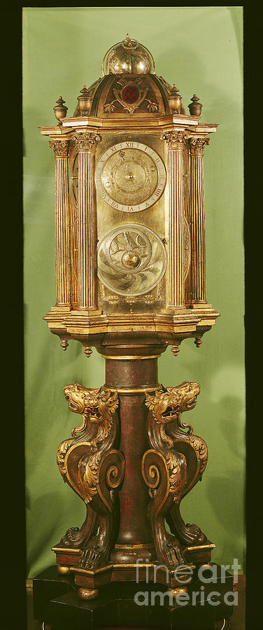 Planetary Clock, Completed In 1520 Painting by Oronce Fine - Pixels