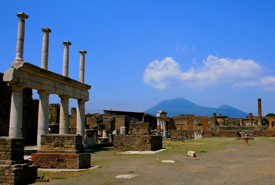 Pompeii Ruins and Mt. Vesuvius Photograph by Lark Hickey - Pixels