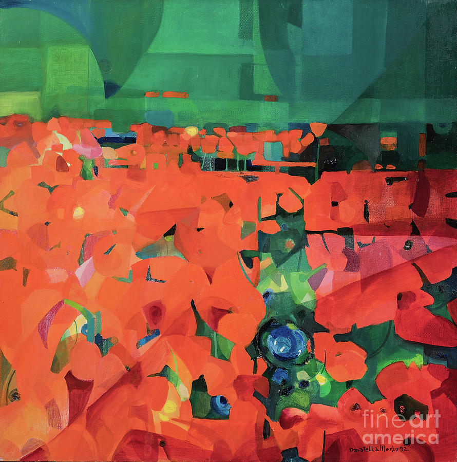 Poppy Field, 1992 Painting by Donatella Merlo - Fine Art America
