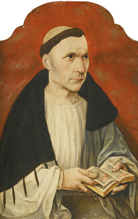 Portrait Of An Augustinian Canon Wearing A Black Almuce Painting by ...