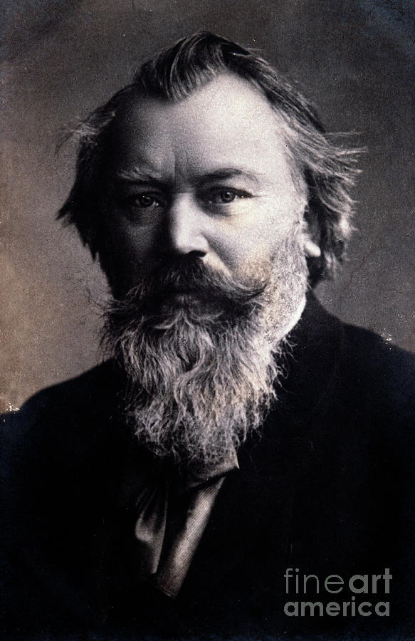 Portrait Of English Composer Johannes Brahms Drawing by Anonymous ...