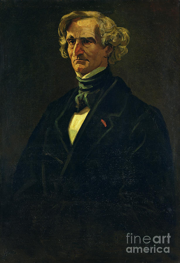 Portrait Of Hector Berlioz Painting by Andre Gill - Pixels