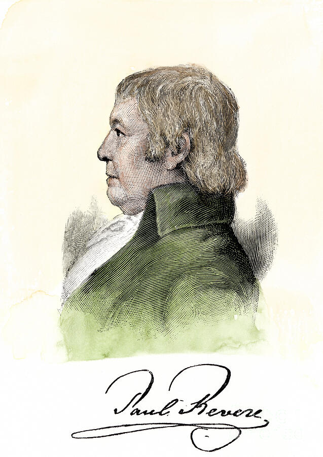 Portrait Of Paul Revere (1735-1818), Goldfather And Patriot Of The ...