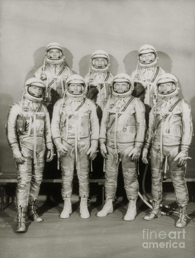 Portrait Of The Project Mercury Astronauts Photograph By Nasa Science