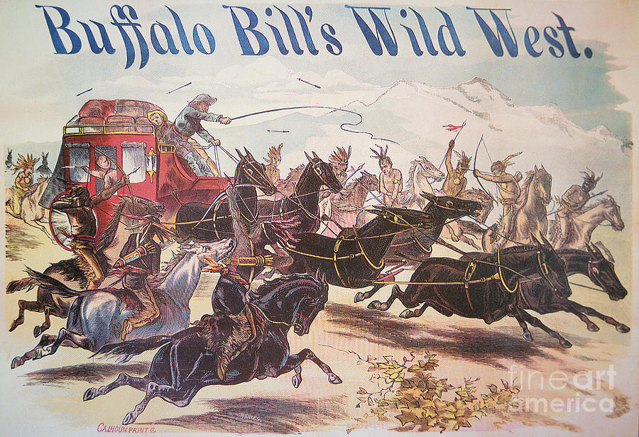Poster For Buffalo Bill's Wild West Show, C.1885 Drawing by American ...