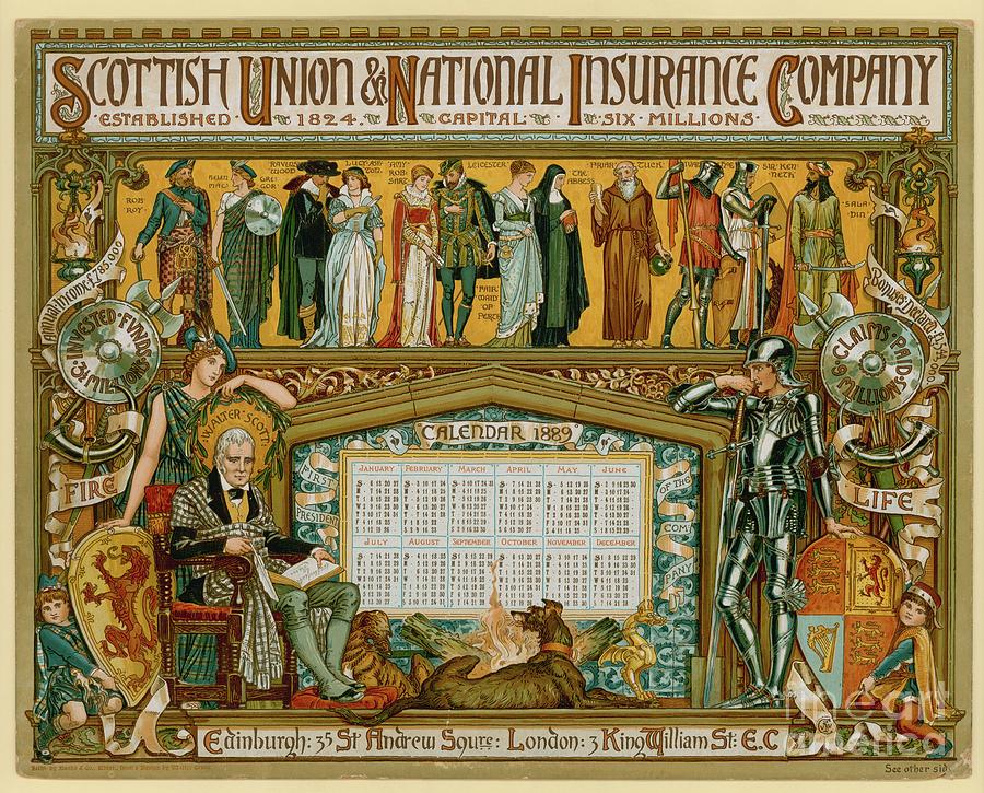 Poster For Scottish Union & National Insurance Company Drawing by ...