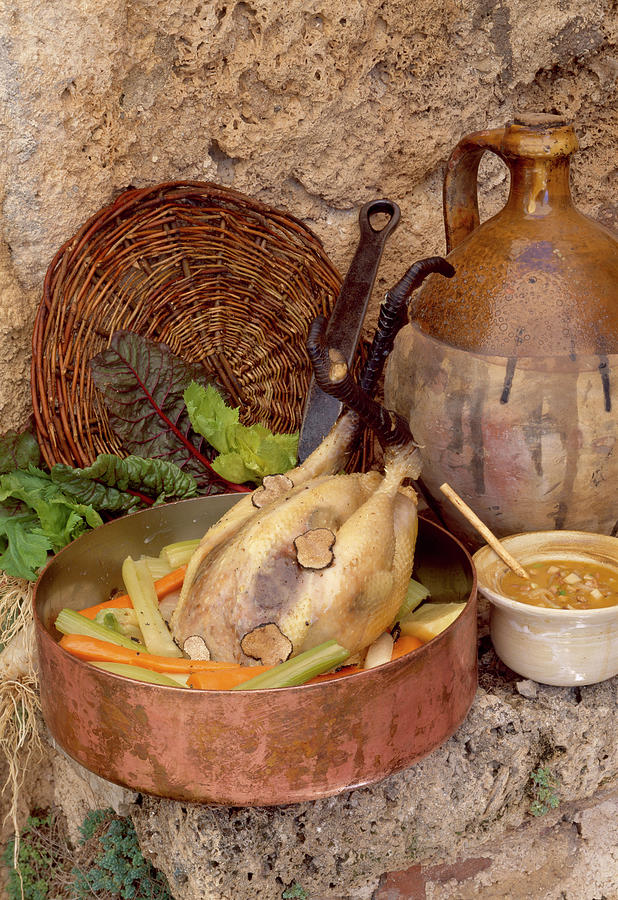 Poulet De Bresse Farcie Legumes Marmelade Aux Cepes Ducasse Ducasse ...