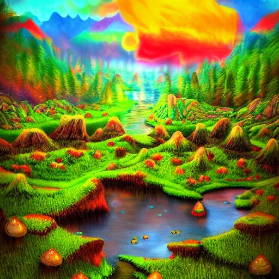 Psychedelic Mushroom Kingdom Dmt Digital Art by Stable Diffusion - Fine Art America