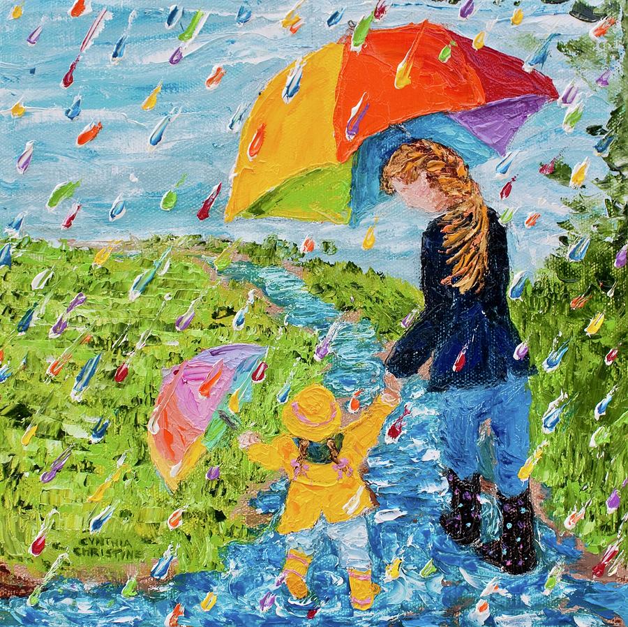Puddle Jumping no 5 Painting by Cynthia Christine - Pixels