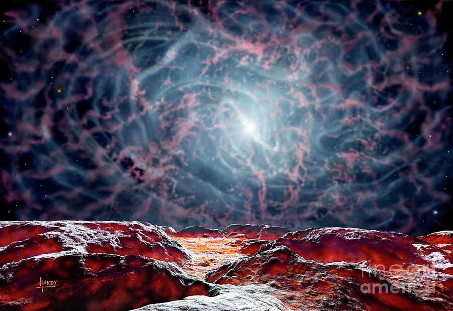 Pulsar From A Planet by Science Photo Library