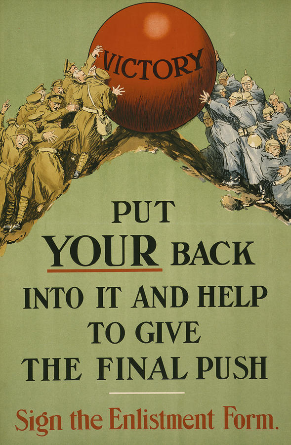 Put your back into it and help to give the final push. Sign the enlistment form Painting by - Pixels