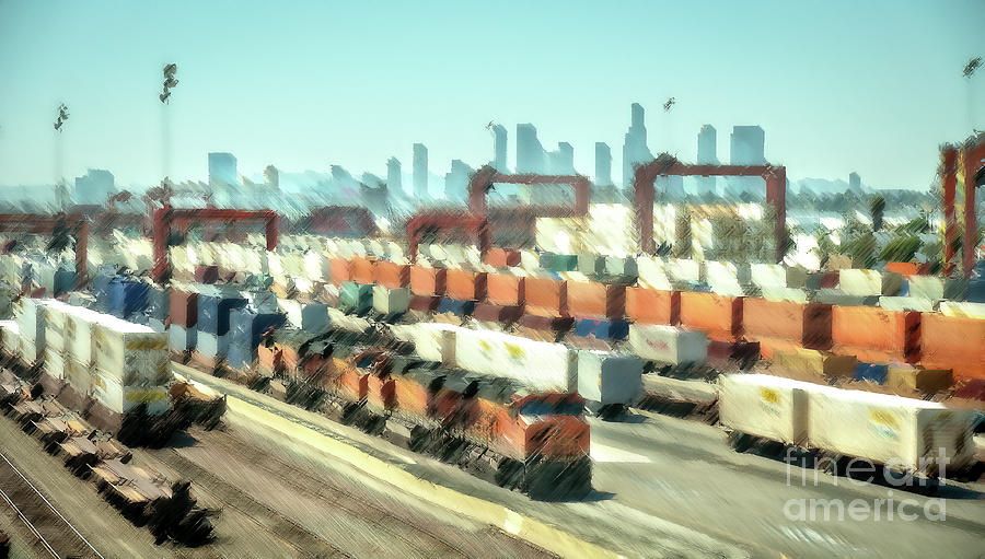 Railyard Los Angeles Watercolor 1 2017 Photograph By Michael Ziegler