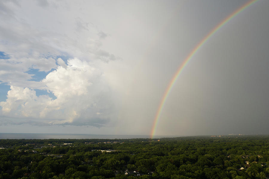 Rainbow after the storm passes Photograph by Frank Shoemaker - Pixels
