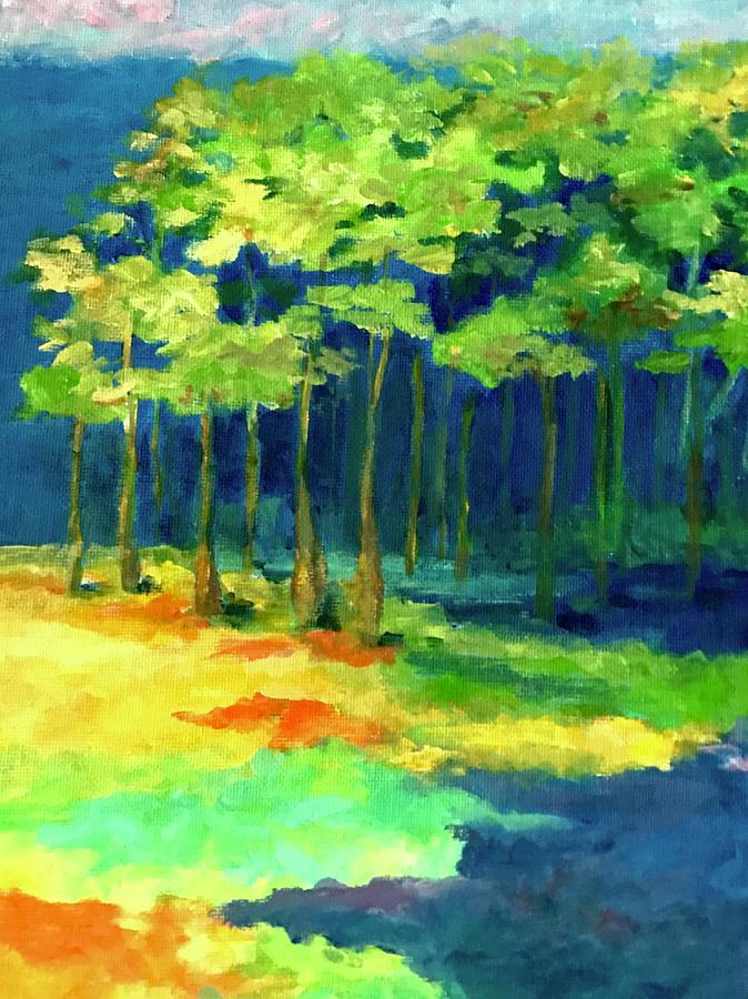 Rainbow Trees Painting by Kathleen Marver - Fine Art America