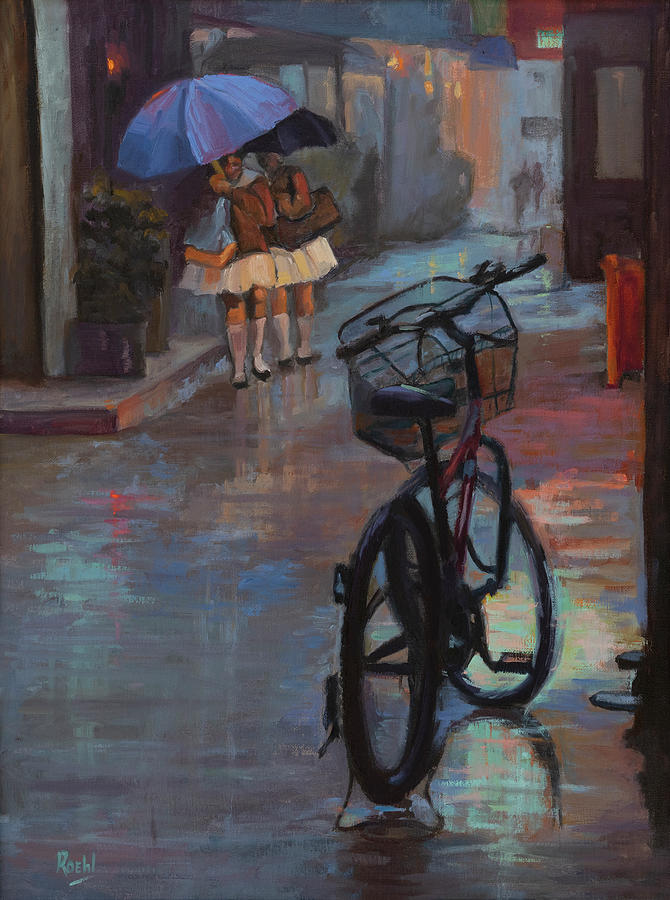 Rainy Reflections Painting by Barbara Roehl - Fine Art America