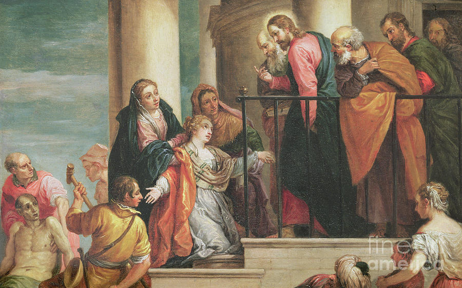 Raising Of The Widow's Son Of Nain, 1651-56, Copy Of Painting By Veronese Painting by David The ...