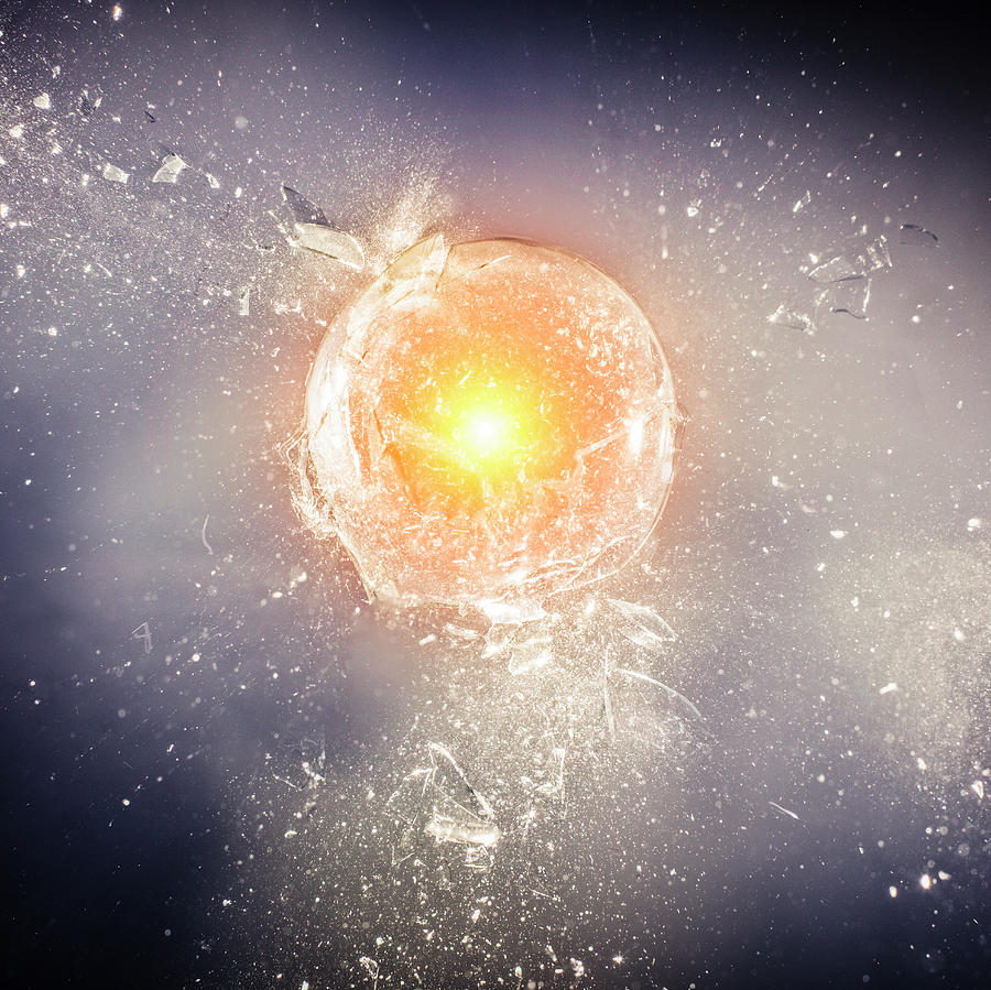 Real Exploding Glass Sphere Photograph by Gualtiero Boffi - Pixels