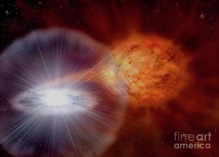Recurrent Nova System Exploding Photograph by David A. Hardy/science ...