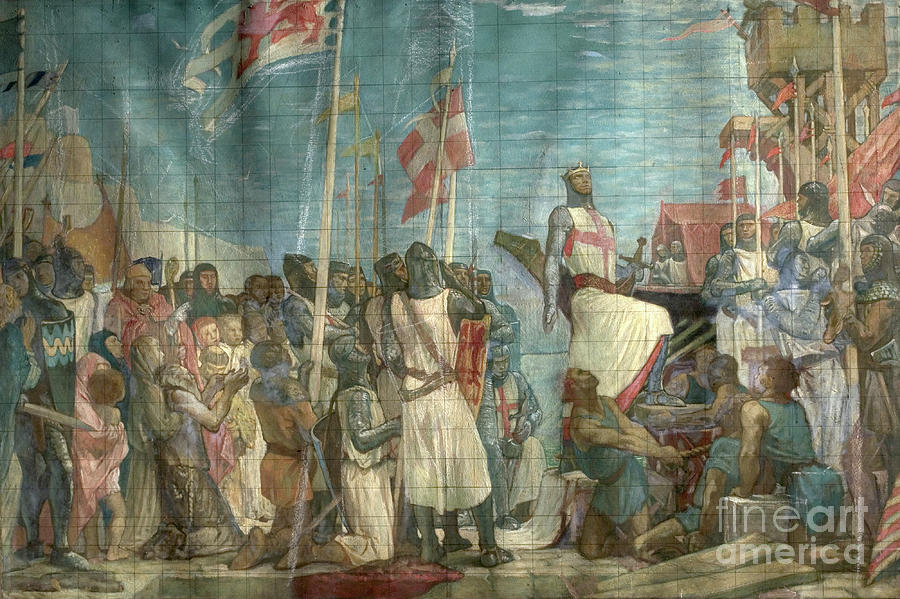 Richard The Lionheart Embarks On The Third Crusade, 1927 Painting by ...