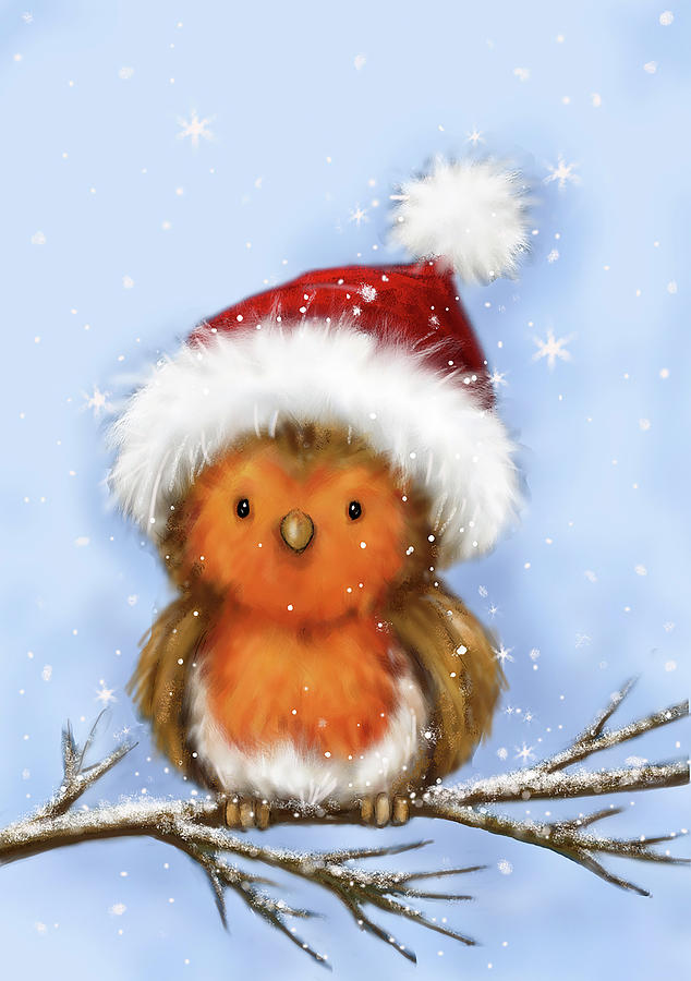 Robin Mixed Media by Makiko - Fine Art America