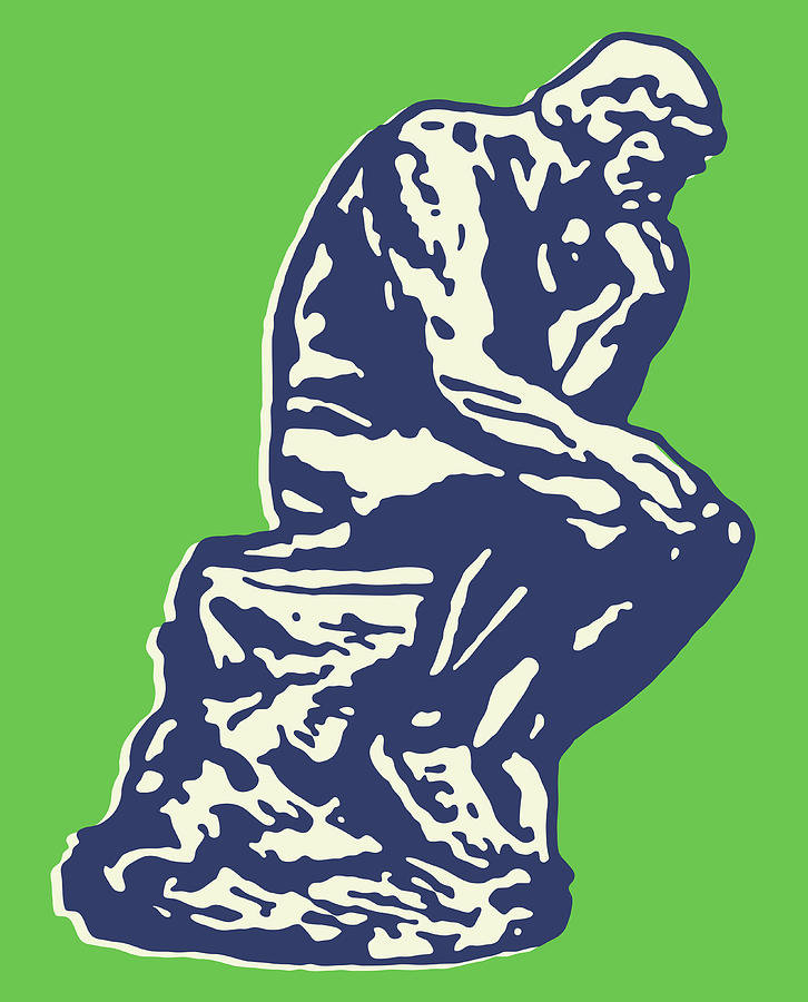 Rodin's The Thinker Drawing by CSA Images - Pixels