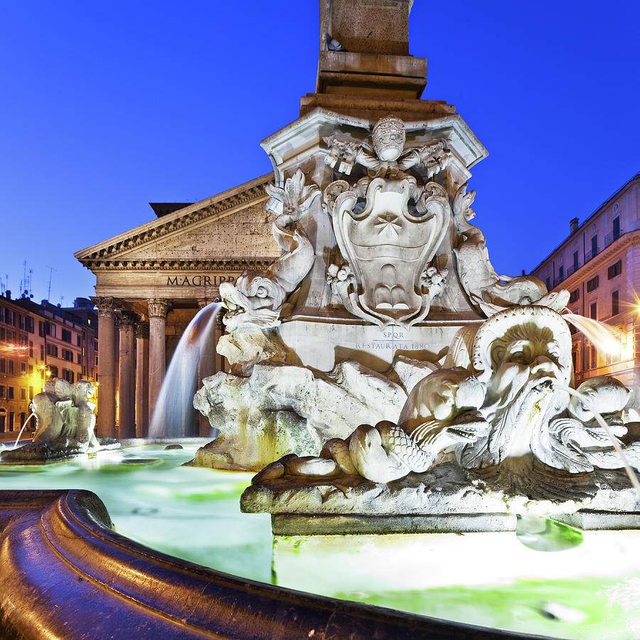 Rome, Pantheon, Italy Digital Art by Luigi Vaccarella - Pixels