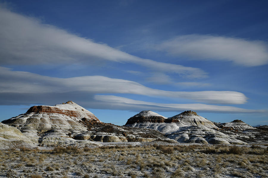 Ruby Mountain under Lenticular Clouds Photograph by Ray Mathis - Fine ...