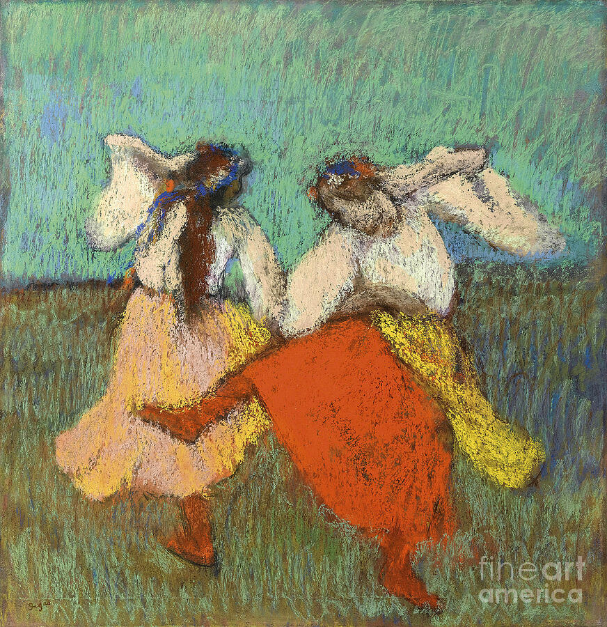 Russian Dancers, Circa 1899 Pastel Painting by Edgar Degas - Pixels Merch