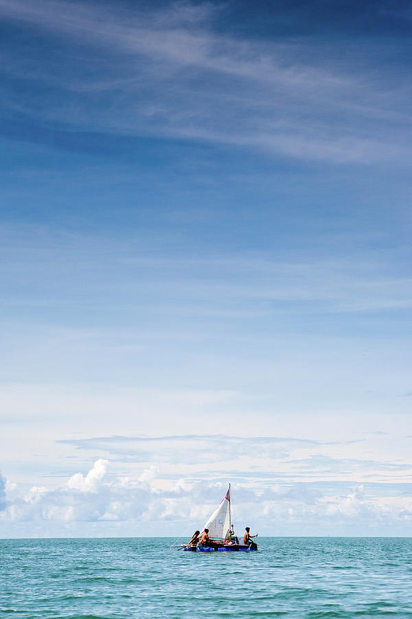Sailing On A Makeshift Handmade Raft By Matthew Micah Wright