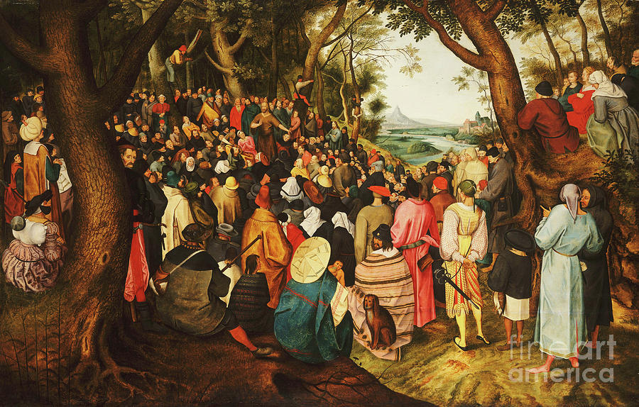 Saint John The Baptist Preaching In The Wilderness, C.1633-50 Painting by Pieter The Younger ...