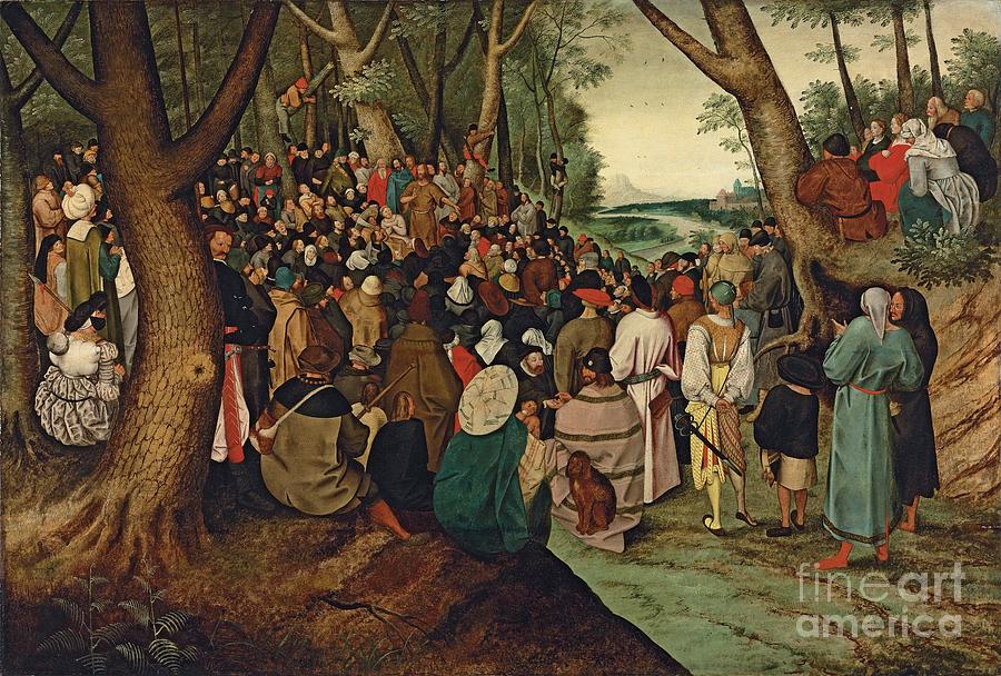 Saint John The Baptist Preaching To The Multitude Painting by Pieter The Younger Brueghel - Fine ...