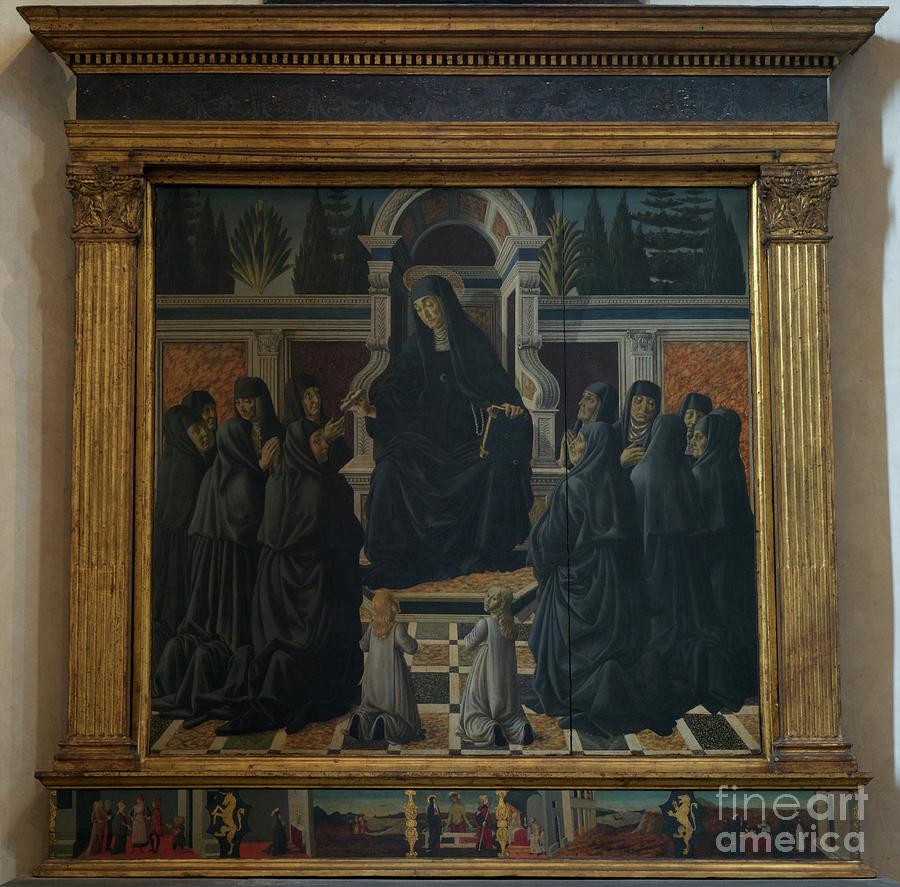 Santa Monica With Augustinian Sisters, 1470 Painting by Francesco ...