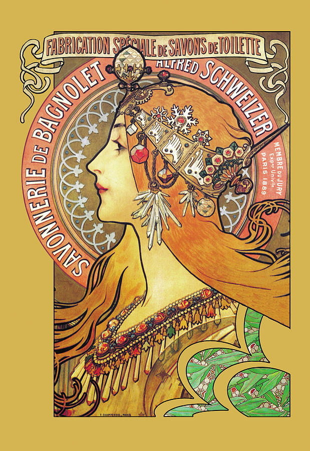 Savonnerie de Bagnolet (Bagnolet Soap) Painting by Alphonse Mucha ... Savonnerie de Bagnolet (Bagnolet Soap) Painting by Alphonse Mucha ...