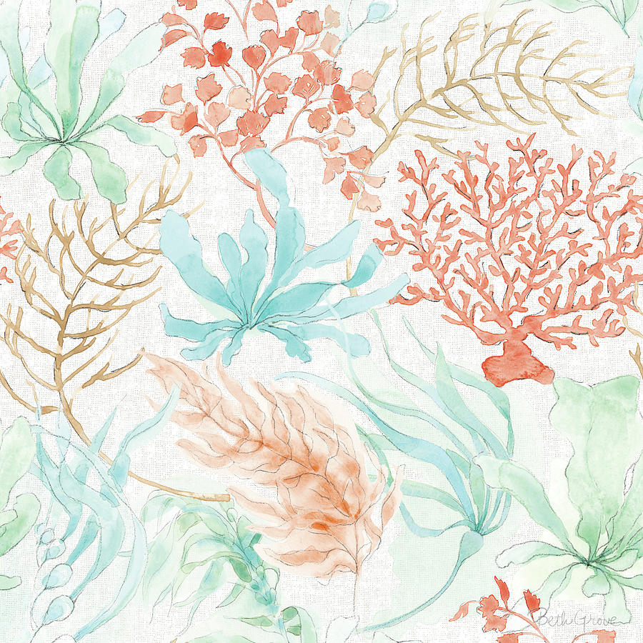 Seaside Pattern IIi Mixed Media by Beth Grove - Fine Art America