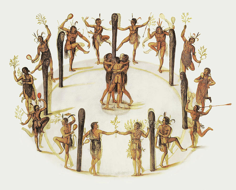 Secotan Indians Dancing, 1585 Photograph by Science Source - Fine Art ...