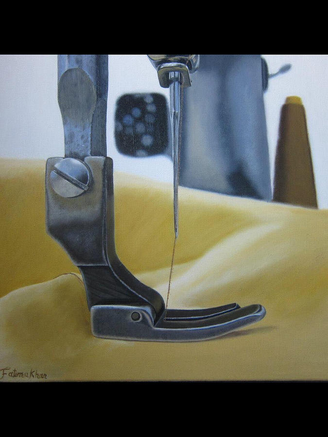Sewing machine Painting by Fatima Khan - Fine Art America