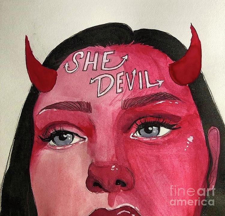 She devil Painting by Hailey Fox - Fine Art America
