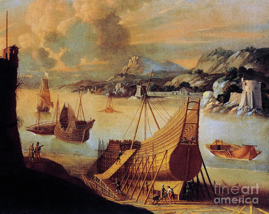 Ships Under Construction In Port Of Livorno By Agostino Tassi Italy ...