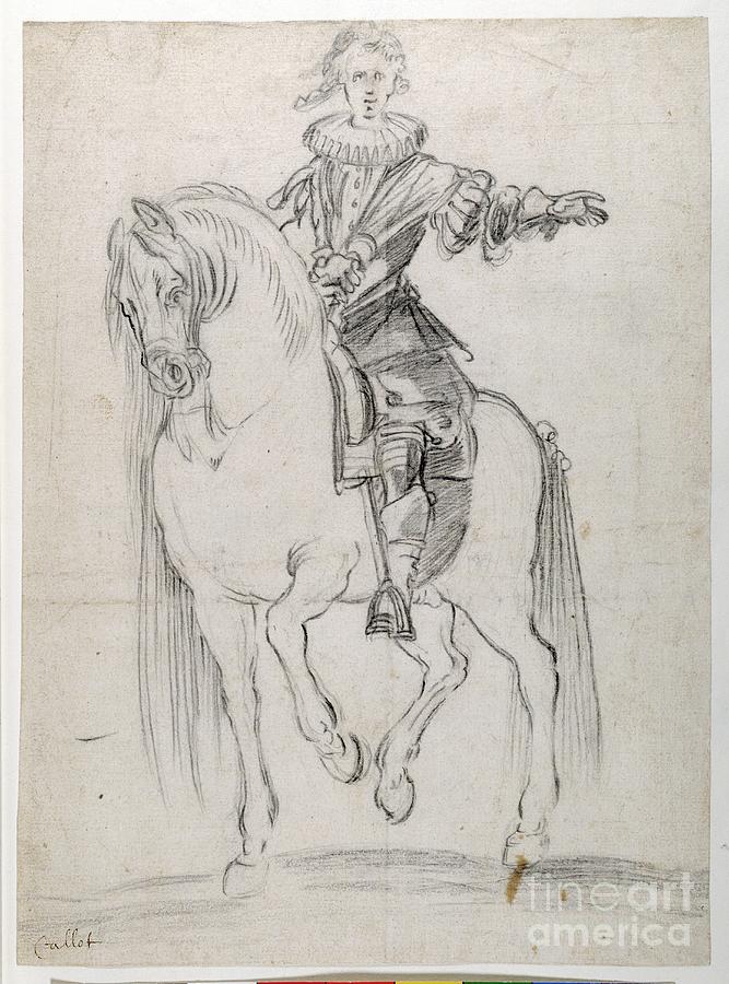 Sketch For Louis Xiii On Horseback Drawing by Jacques Callot - Fine Art ...