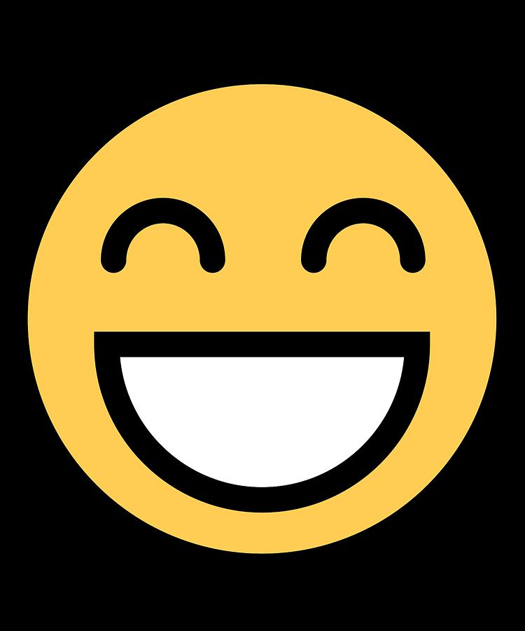 Smiley Face Cute Grinning With Smiling Eyes And Happy Face Digital Art ... Smiley Face Cute Grinning With Smiling Eyes And Happy Face Digital Art ...