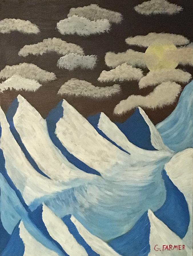 Snowy Peaks Painting by Gregory Farmer - Fine Art America