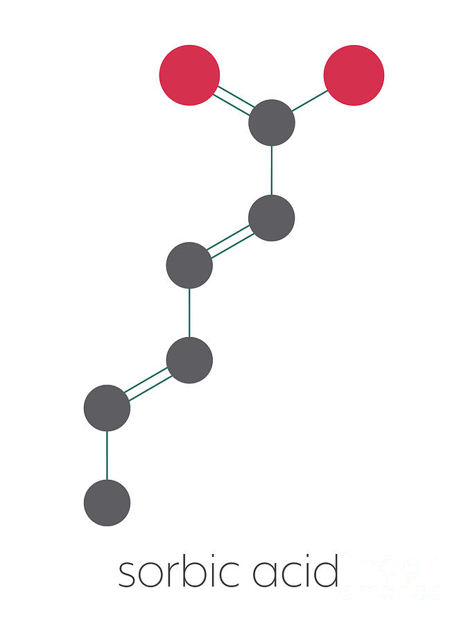 Sorbic Acid Food Preservative Molecule Photograph By Molekuulscience Photo Library